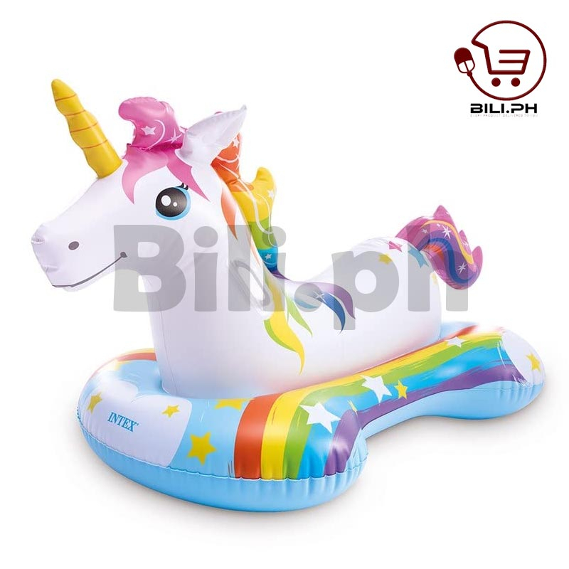 Inflatable Magical Unicorn Ride-On Pool Float for Kids ( 1.63m x 86cm ...