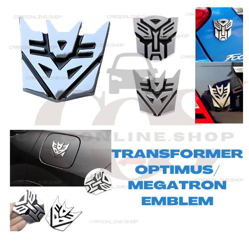 COS 1pcs TRANSFORMER STAINLESS Car Emblem Sticker Badge (Good Quality ...