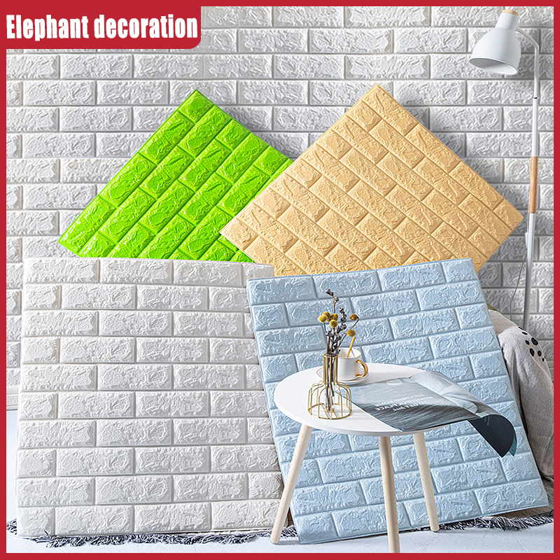 77x70CM 3D Bricks Wallpaper Self Adhesive Foam wall paper sticker ...