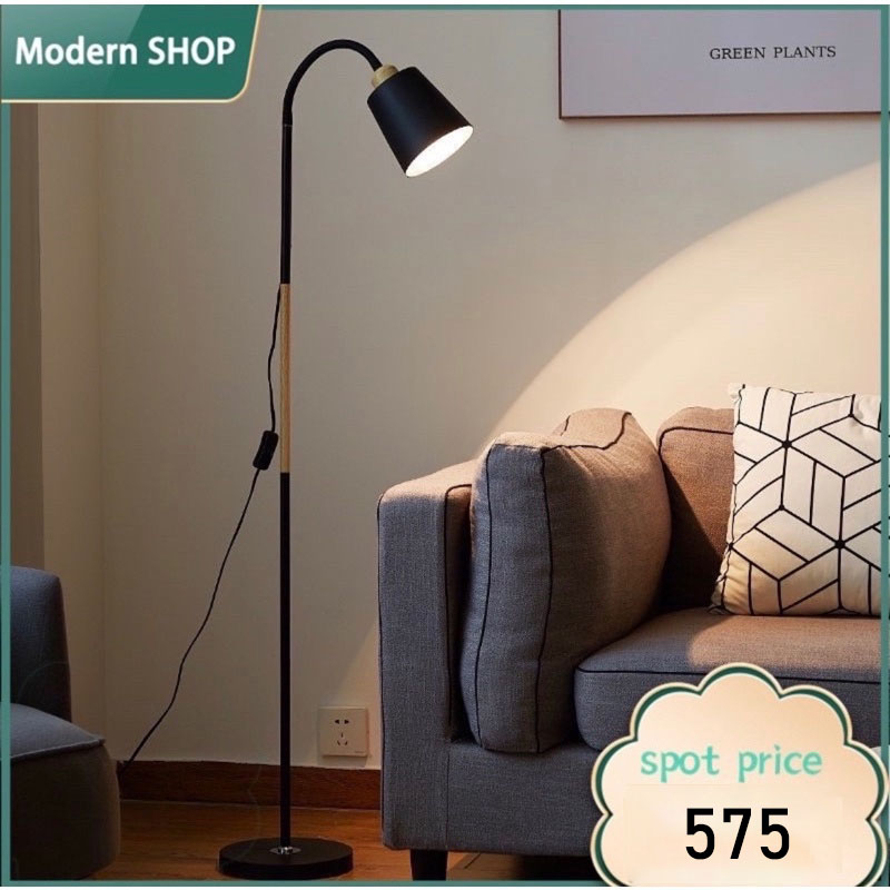 LED Bedside Floor lamp Tricolor light with bulb 12W E27 living room ...