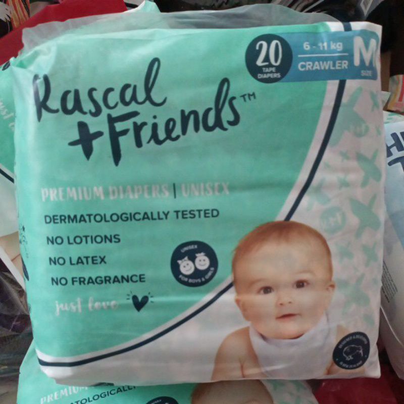 Rascal + Friends Premium Diapers Medium ( Tape or Pants ) | Shopee Malaysia