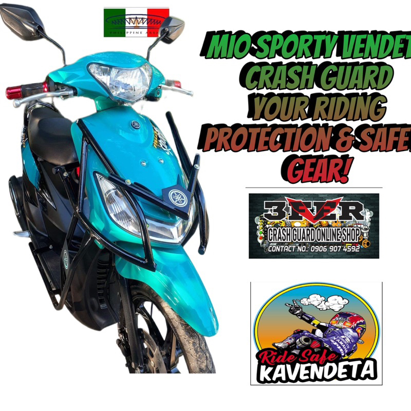 MIO SPORTY SOULTY, POWDER COATED & ACRYLIC FINISH VENDETA CRASH GUARD ...