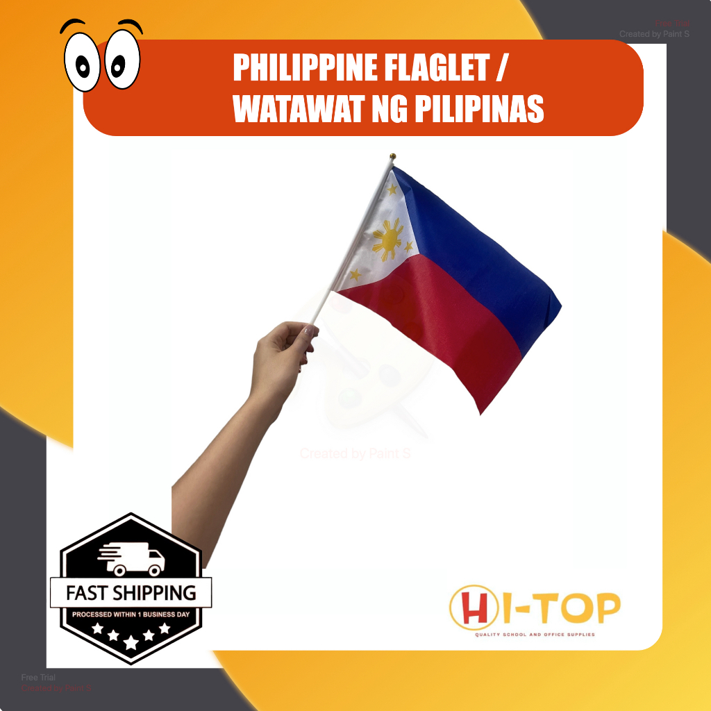 12pcs Philippine Flaglets/ Flag with Stick Set | Shopee Malaysia