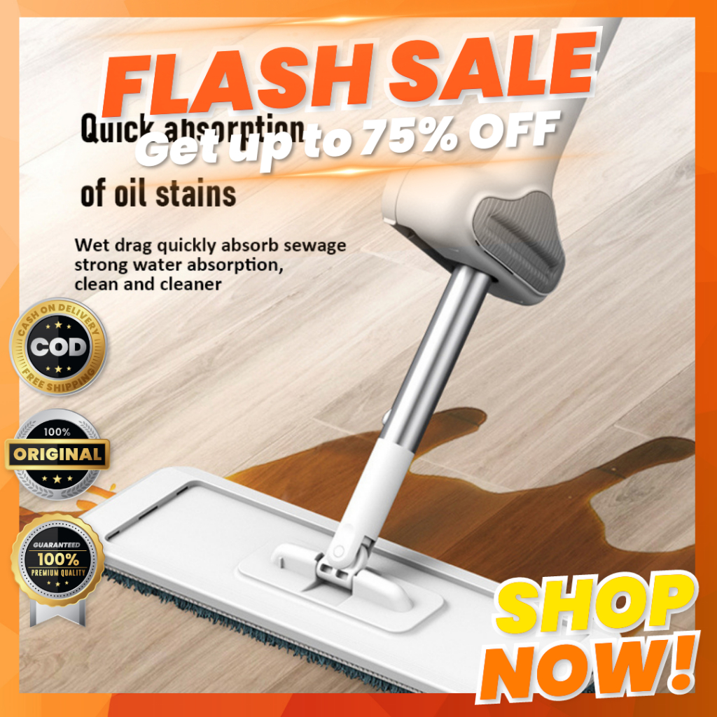 Flat Mop With Bucket Free Hand Washing Lazy Mop Squeeze Mop Automatic ...