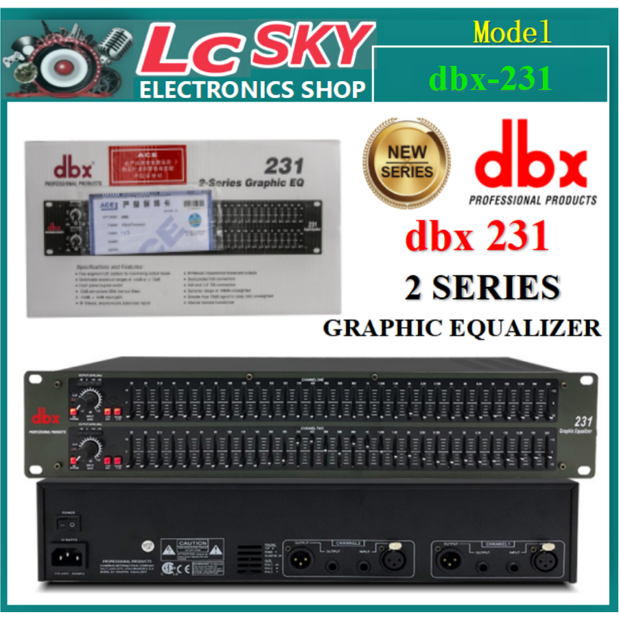 The Equalizer DBX 231 SUB 2 SERIES GRAPHIC EQUALIZER WITH SUB OUTPUT | Shopee Malaysia