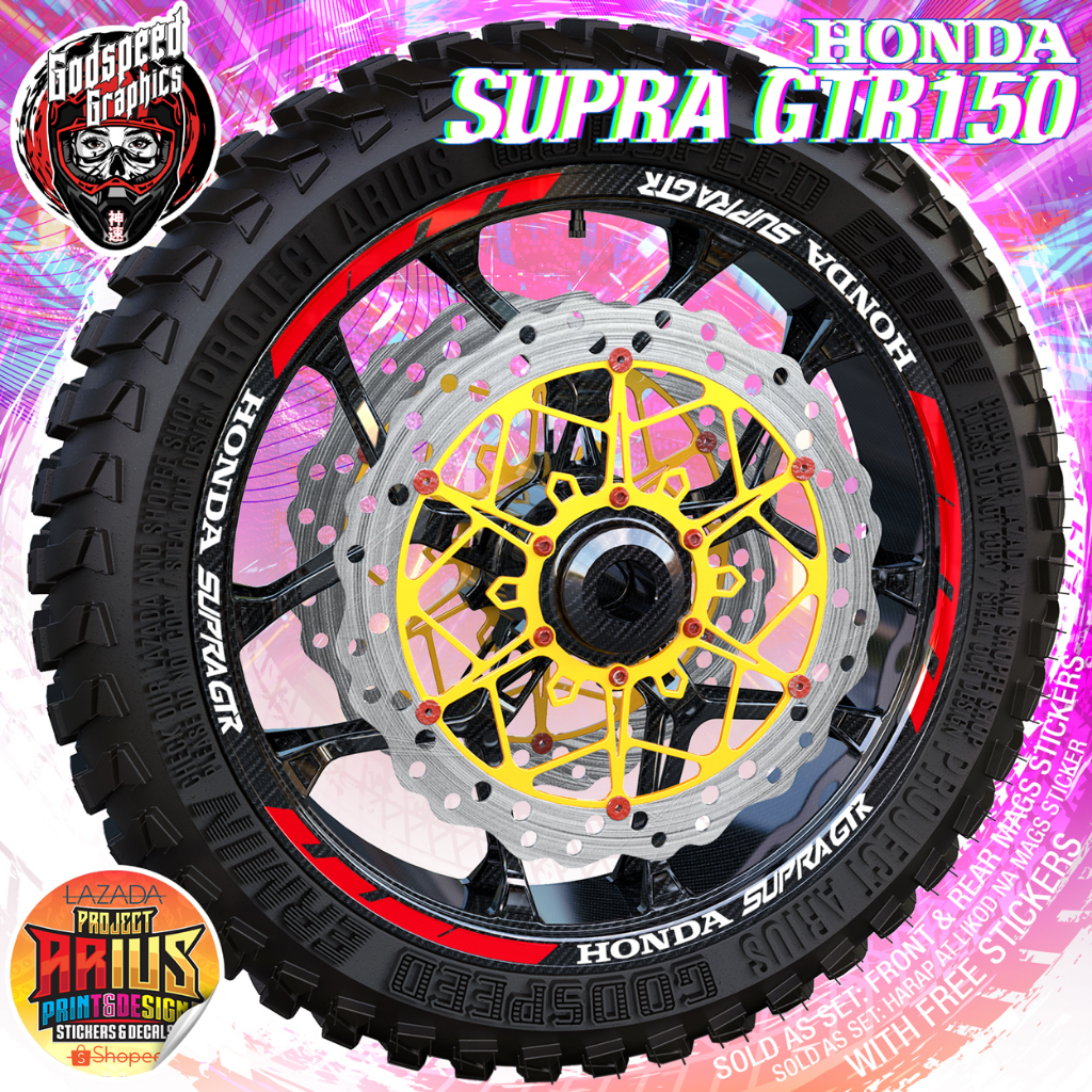 Mags Sticker for Honda Supra GTR150 (Set: Harap at Likod 4 Sides ...