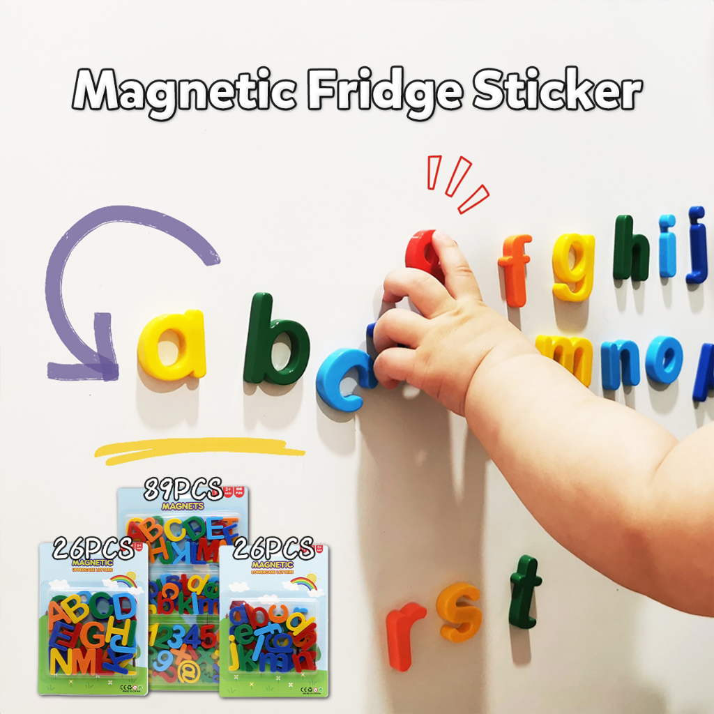 Magnetic letters ABC Alphabet Math Symbols Education Early Stickers ...
