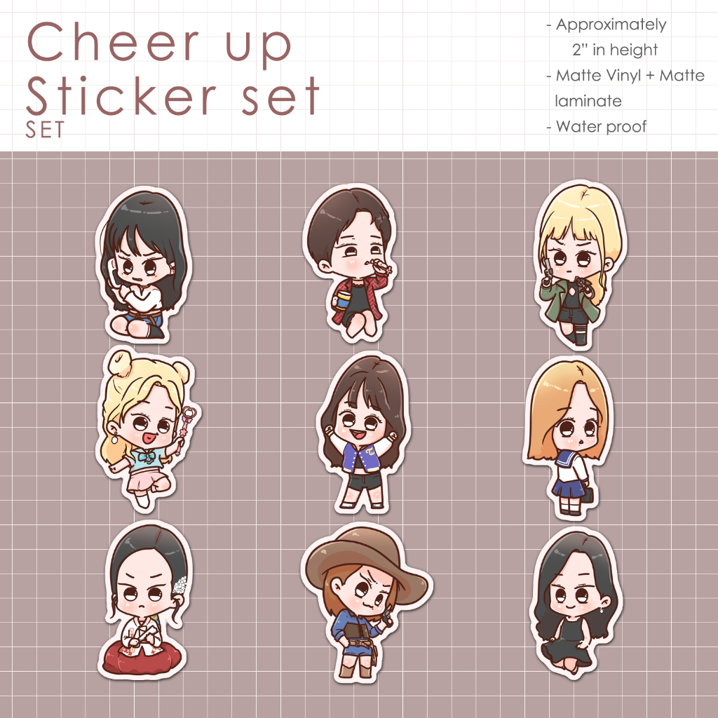 (SET) Cheer up Sticker set | Shopee Malaysia