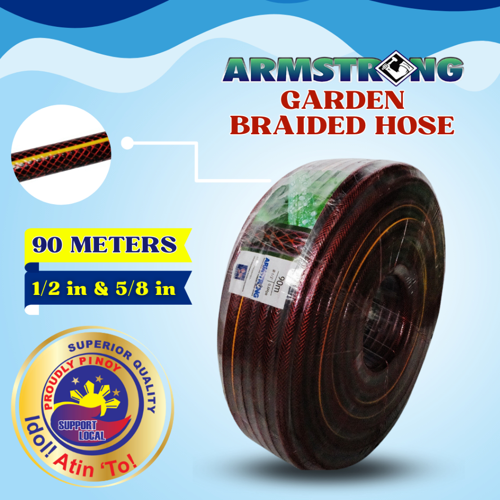 GARDEN BRAIDED HOSE ARMSTRONG (1/2 in & 5/8 in) (90 meters) | Shopee ...
