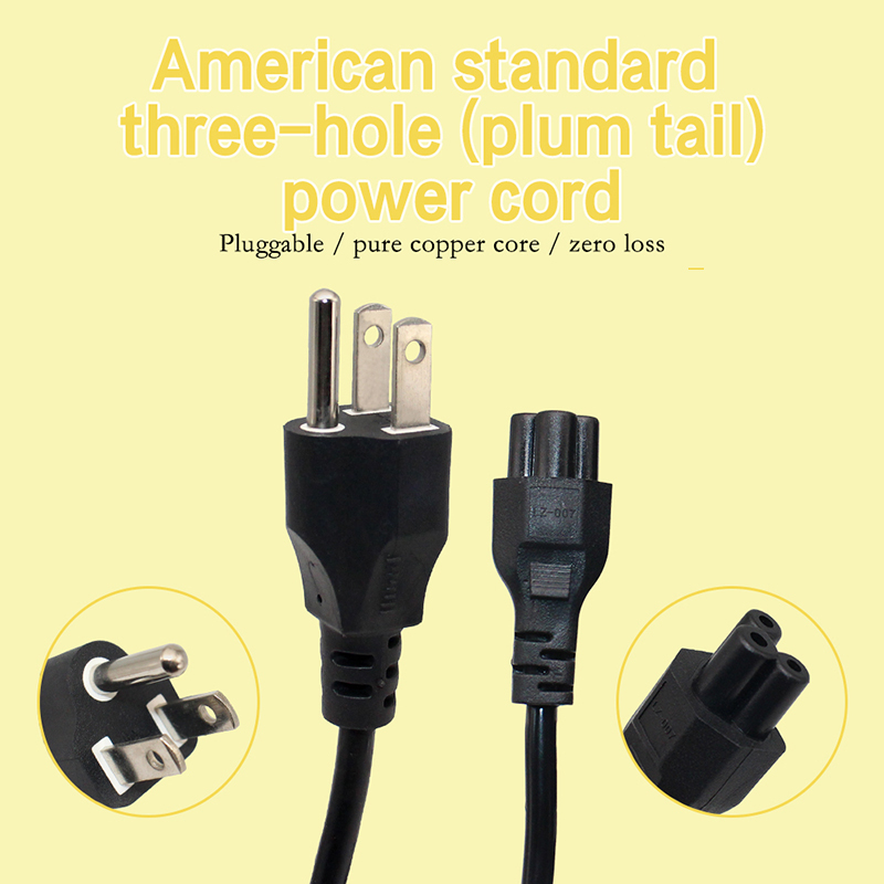 1.5m 3 pin electric plug power cable three-pin plug laptop power cord ...