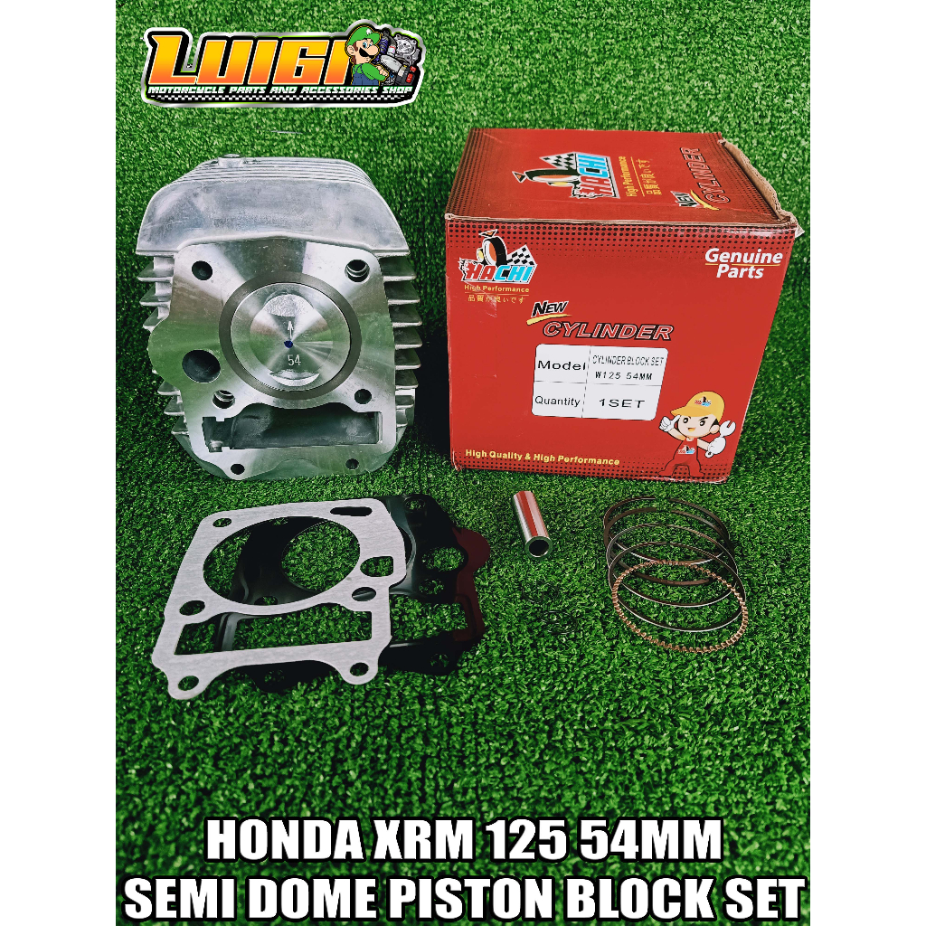 HACHI HONDA XRM 125 54MM SEMI DOME TYPE PISTON CYLINDER BLOCK SET ...