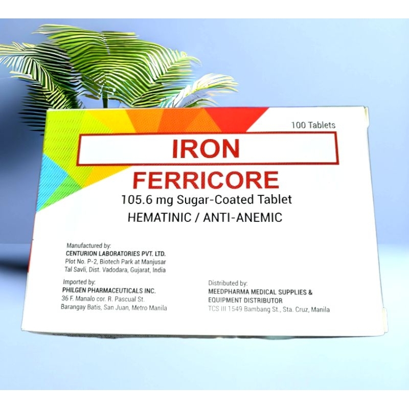 Iron Ferricore Ferrous Sulfate 105.6mg 100 tablets | Shopee Malaysia