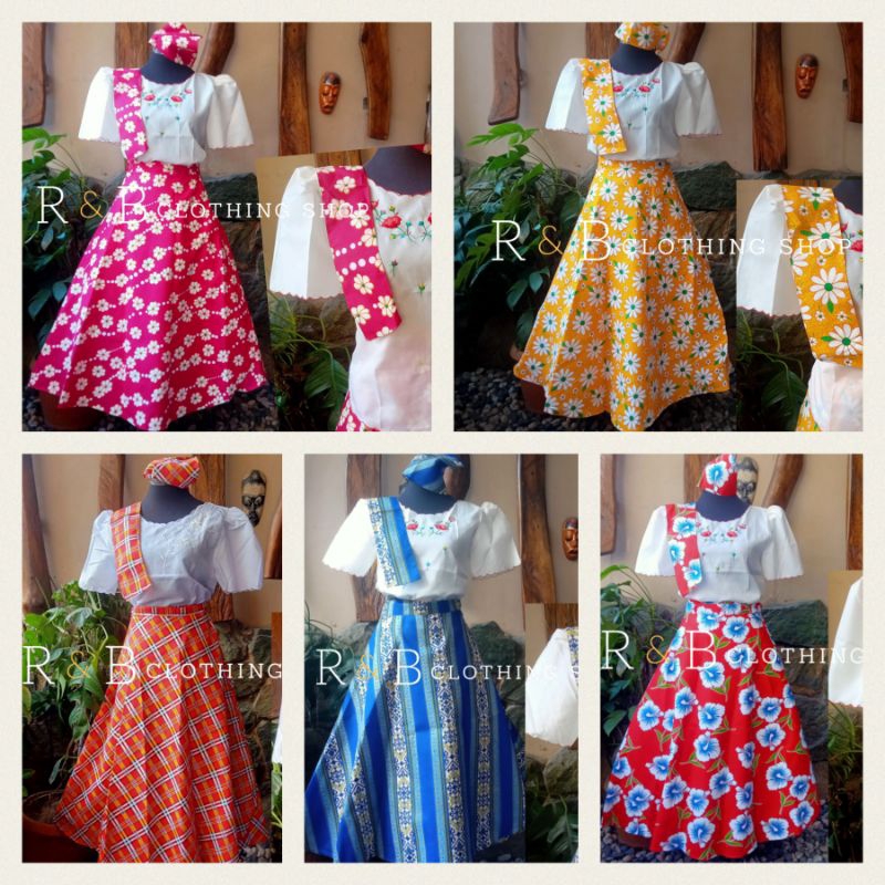 ADULT BARO'T SAYA KIMONA TERNO , FILIPINIANA FOLK DANCE , CHECKERED ...