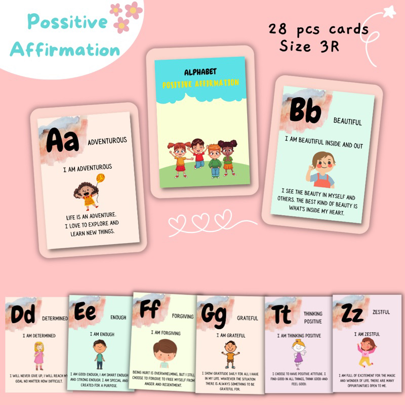 possitive affirmation good manners alphabet educational laminated ...