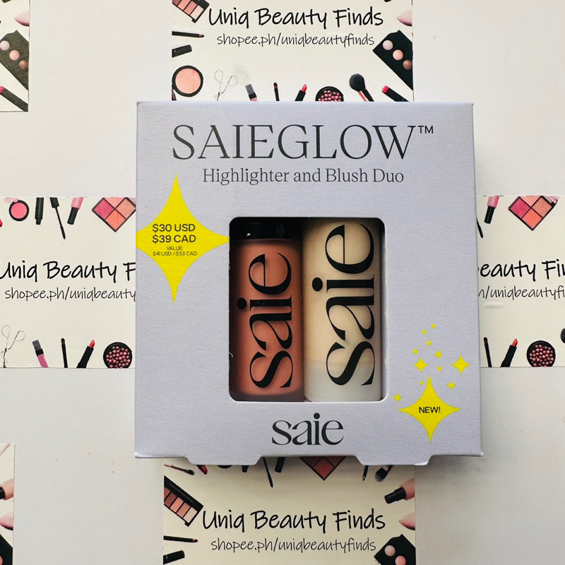 Authentic Mini Saie Glow Highlighter and Blush Duo Set | Shopee Malaysia