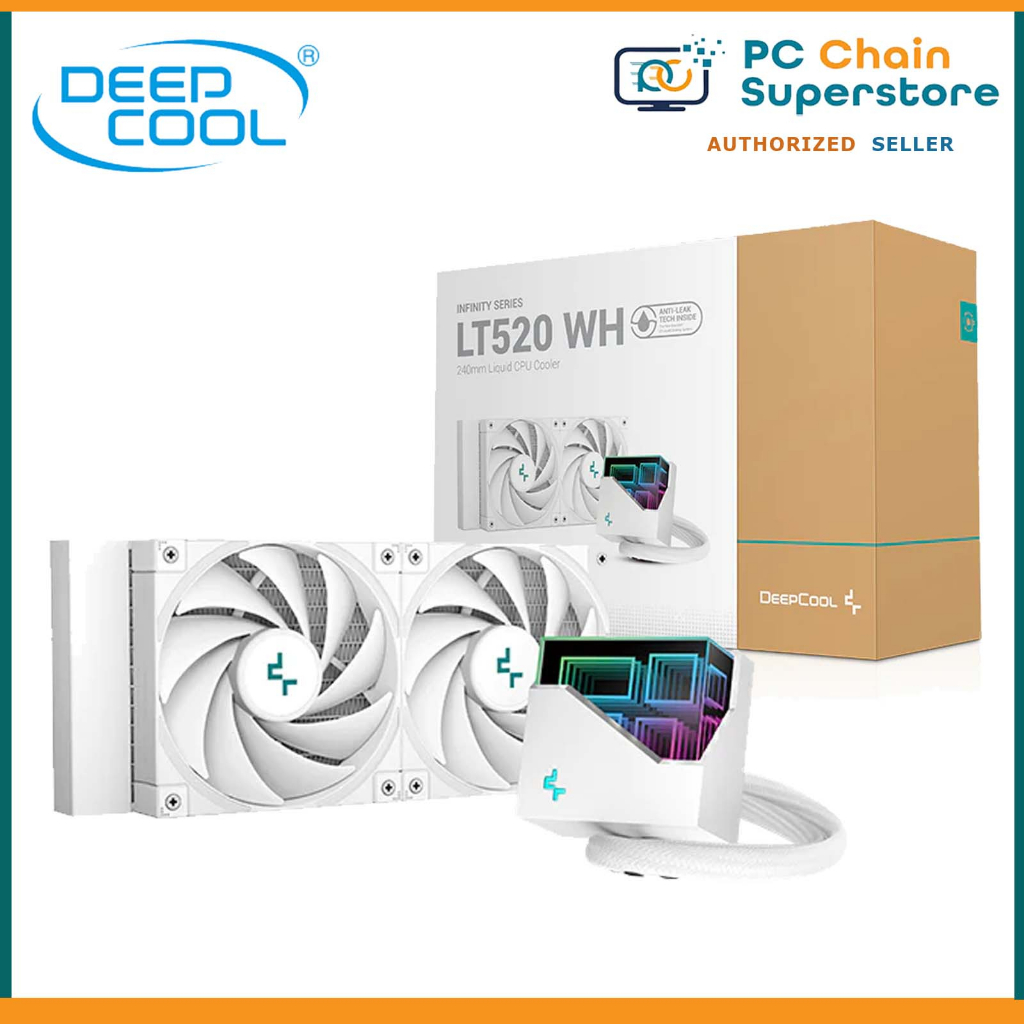 Deepcool LT520 White Edition 240MM ARGB AIO Liquid CPU Cooler - 3D ...