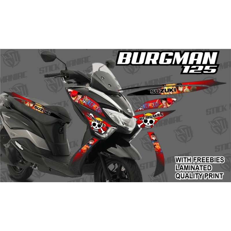 Suzuki burgman 125 decals sticker, Laminated | Shopee Malaysia