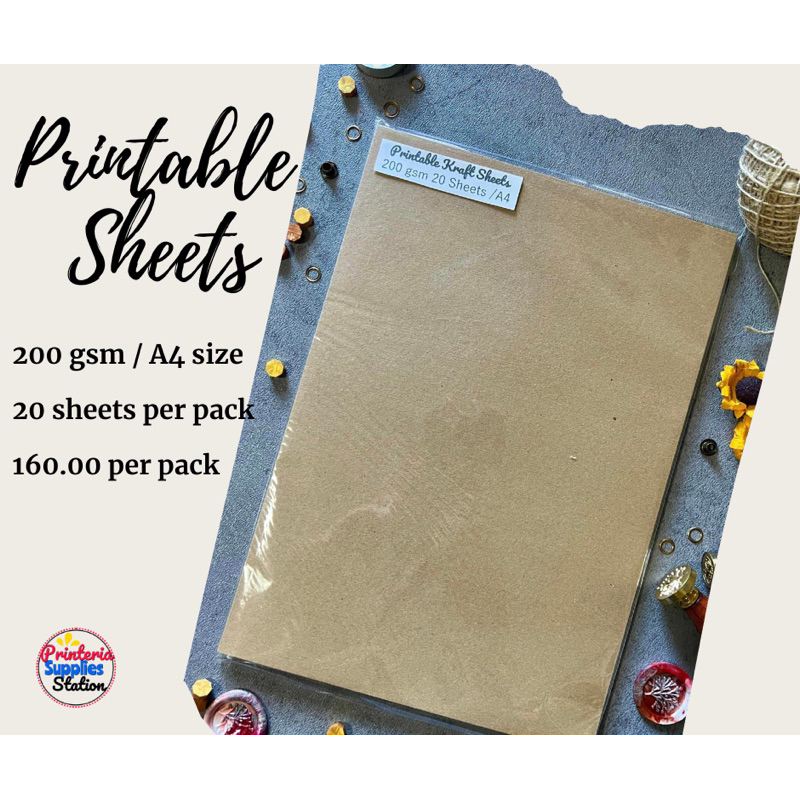 Kraft Paper Printable Sheets 200gsm A4 | Shopee Malaysia