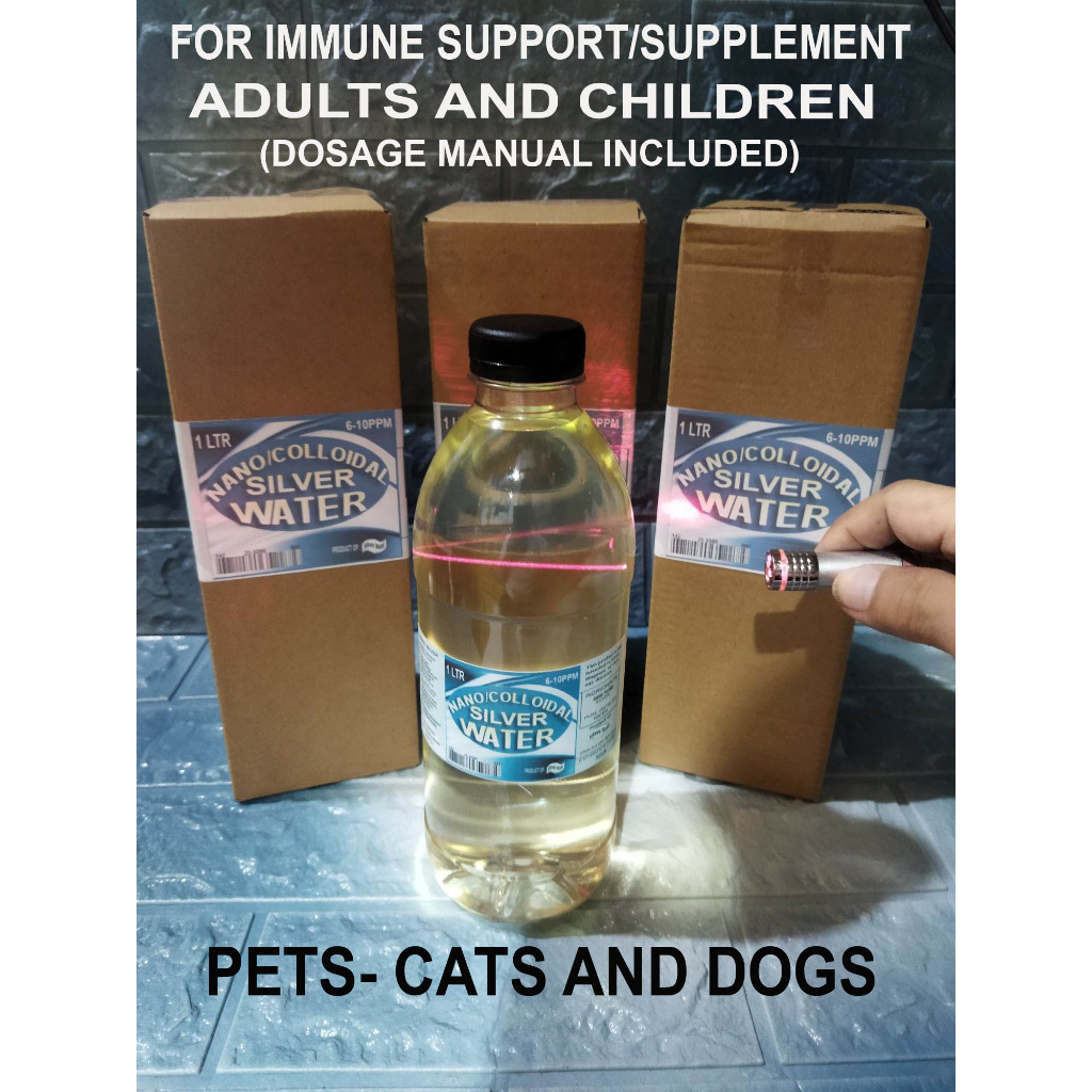 NANO SILVER WATER / 6-20 PPM / 1 LITER / COLLOIDAL SILVER WATER ...