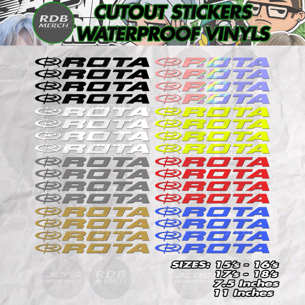 Rota Rim Mags Sticker Decal Waterproof - Outdoor Vinyl Computer cut ...
