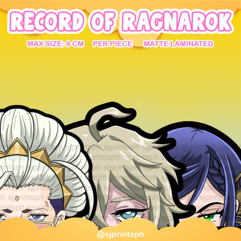 Record of Ragnarok peeking stickers | Waterproof laminated vinyl ...