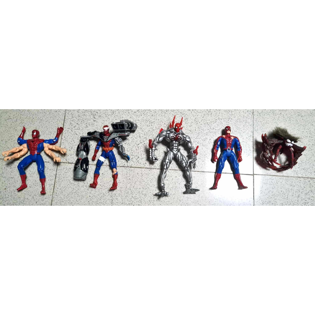 {GOT} Vintage Toybiz Spider-Man 6 Arm Battle Ravage Spider-Man Carnage ...