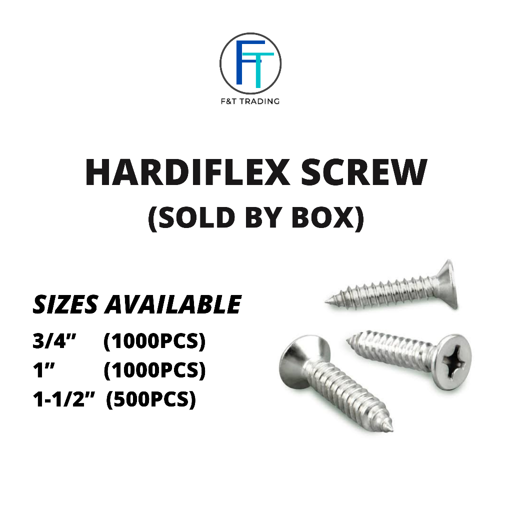 HARDIFLEX SCREW WINDOW SCREW (SOLD BY BOX) | Shopee Malaysia