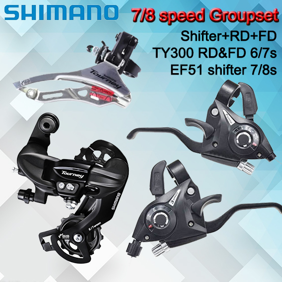 Shimano Tourney RD 7/8 speed Groupset MTB TY300 FD 6/7/8 speed combo ...