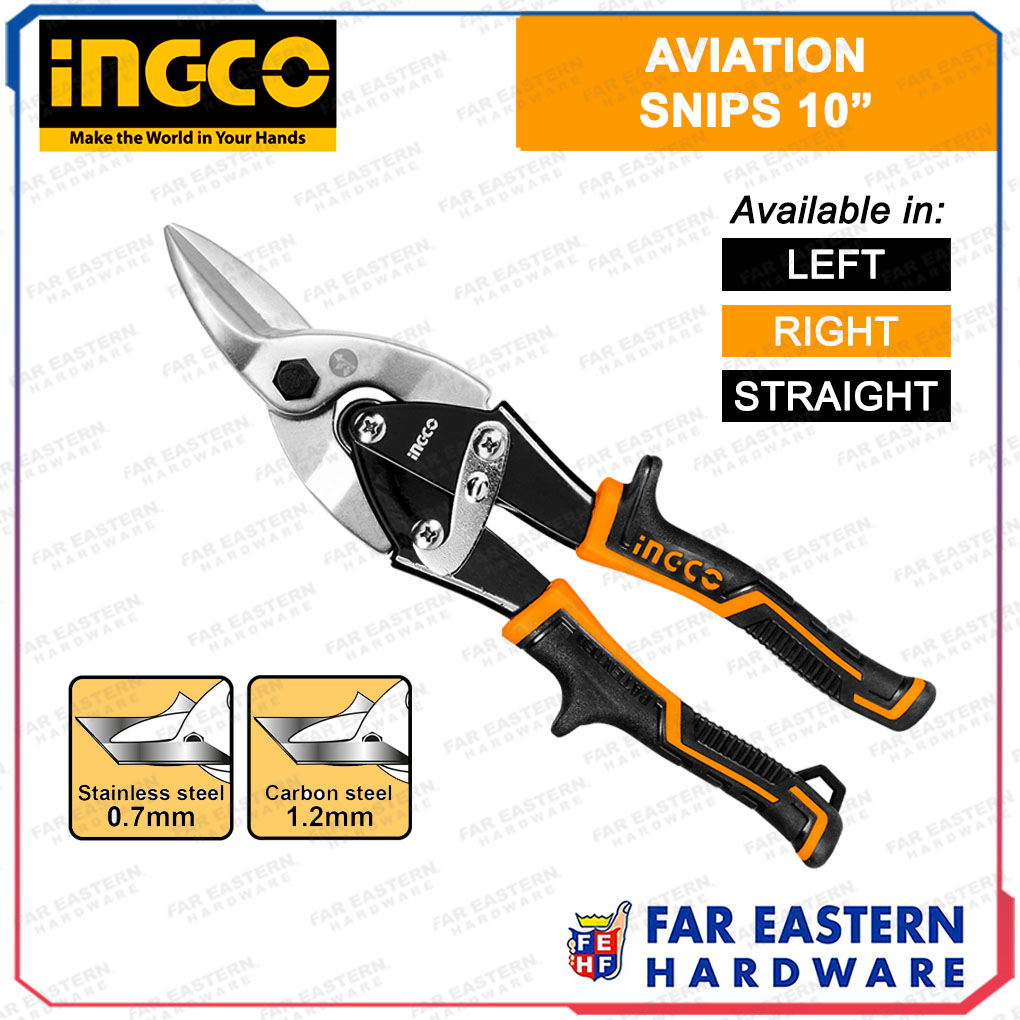 INGCO Aviation Snips 10" Straight / Left / Right INHT | Shopee Malaysia