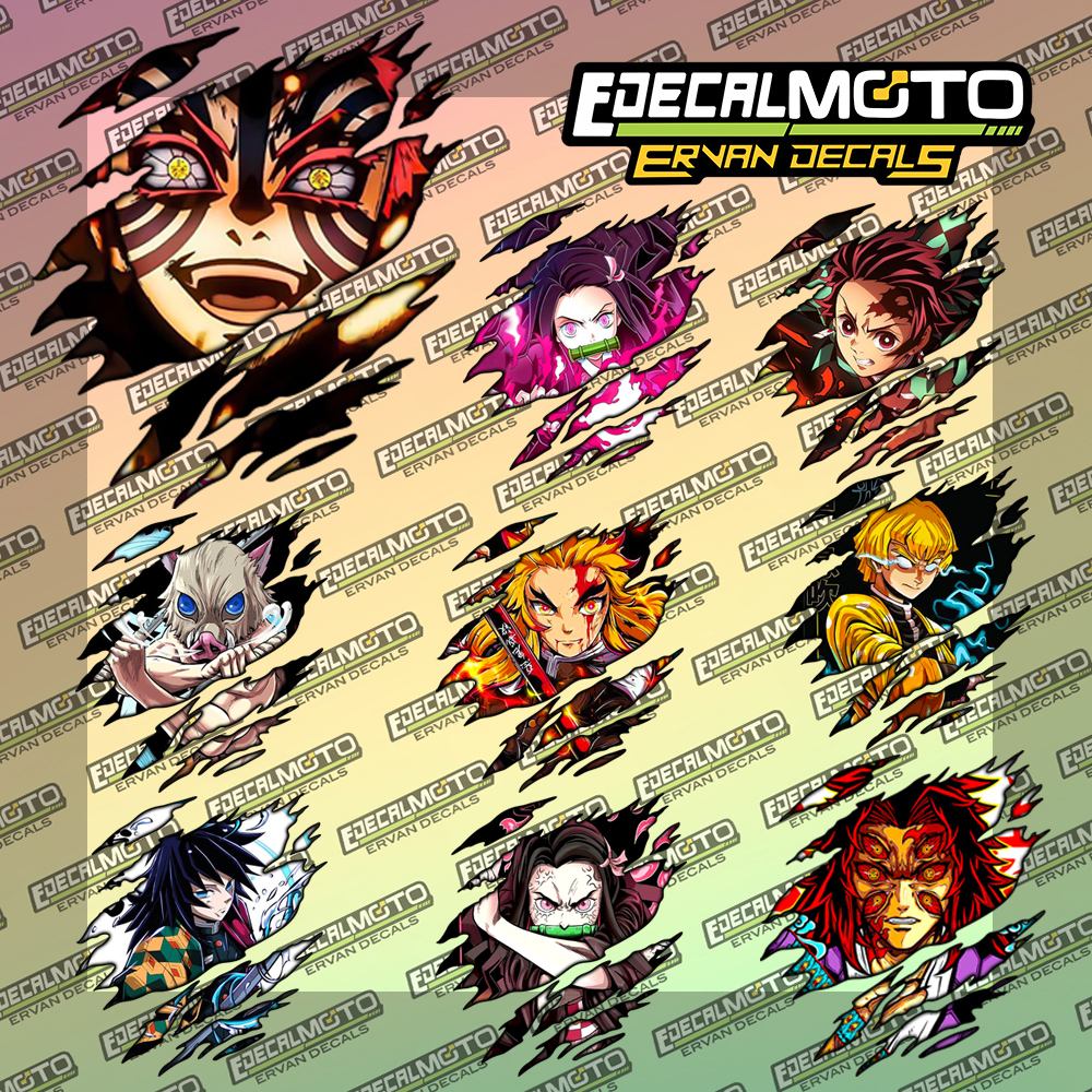 SCRATCH STICKER DESIGN DEMON SLAYER ANIME CHARACTER | Shopee Malaysia