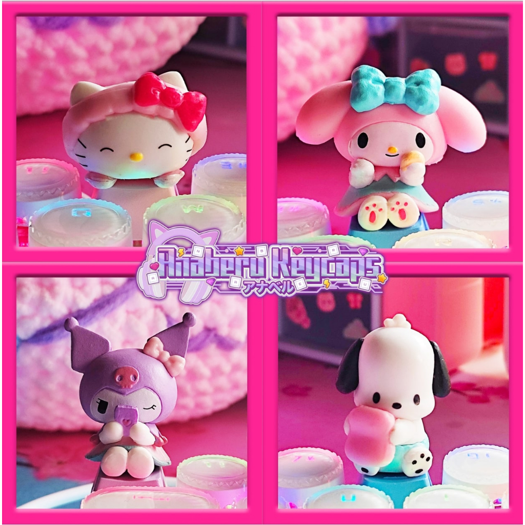 Sanrio melody kuromi hello kitty pochaco keycaps | Shopee Malaysia