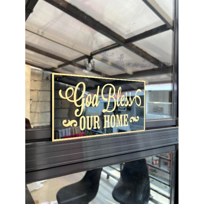 GOD BLESS OUR HOME SIGNAGE | Shopee Malaysia