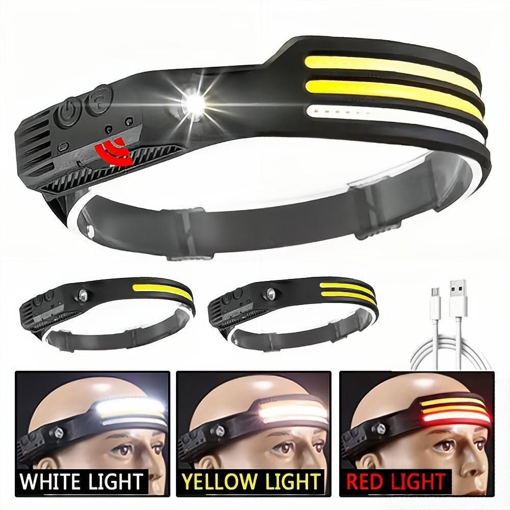 LED mini full view ultra light sensing headlight multifunctional strong ...
