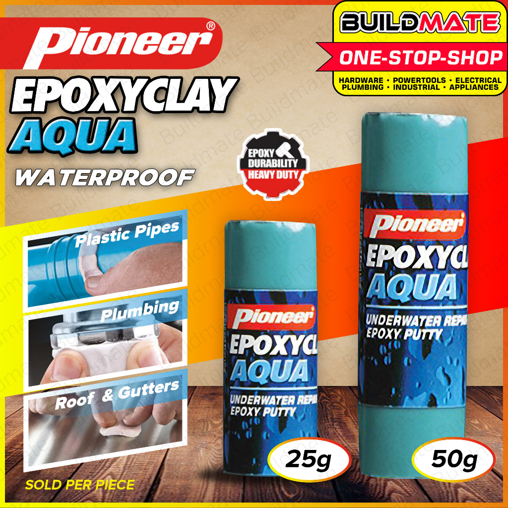 PIONEER Epoxy Clay AQUA 25g | 50g [SOLD PER PIECE] Underwater Repairs ...