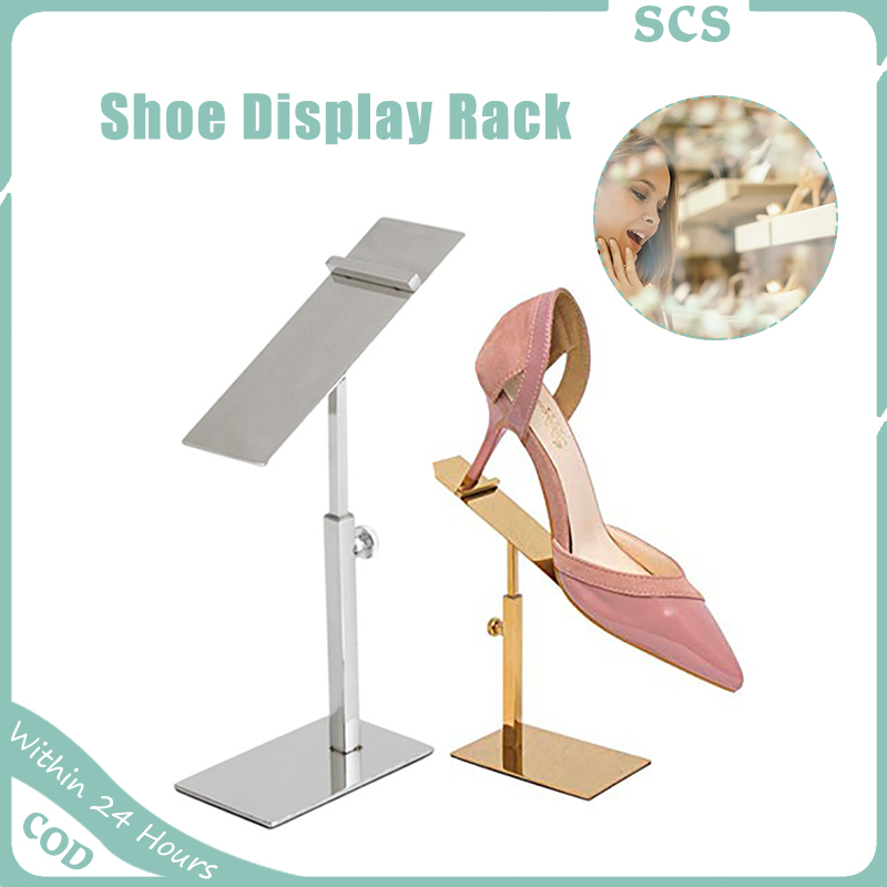 Stainless Steel Adjustable Height Shoe Rack High Heel Shoe Display ...