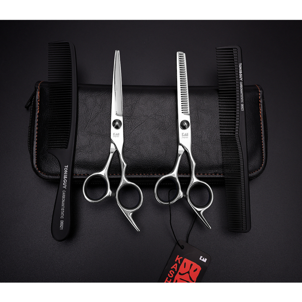 KASHO Hairdressing Scissors 6.0 Inches Japan 440C Barber Scissors Salon Hair Cutting Shears ...