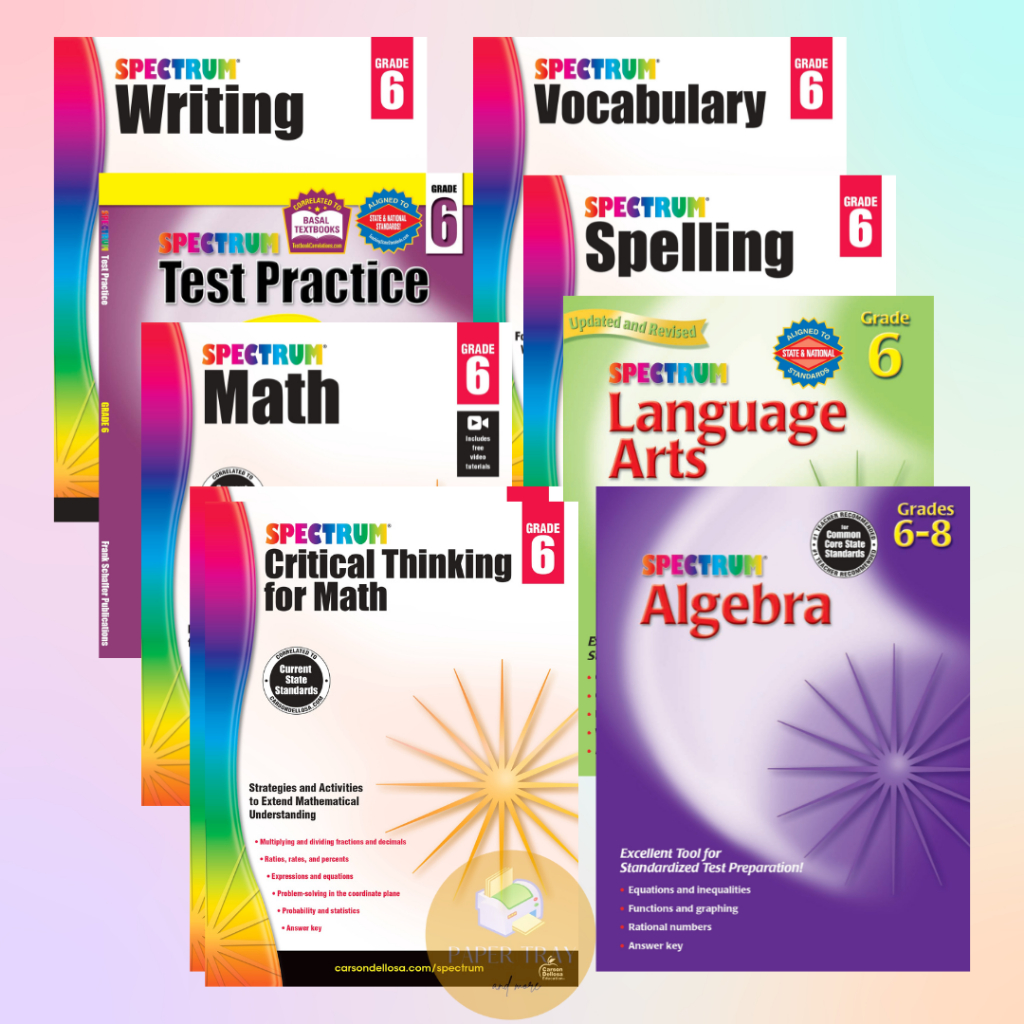 GRADE 6 Spectrum Workbooks (Review, Exercises, and Answer Key) | Shopee ...