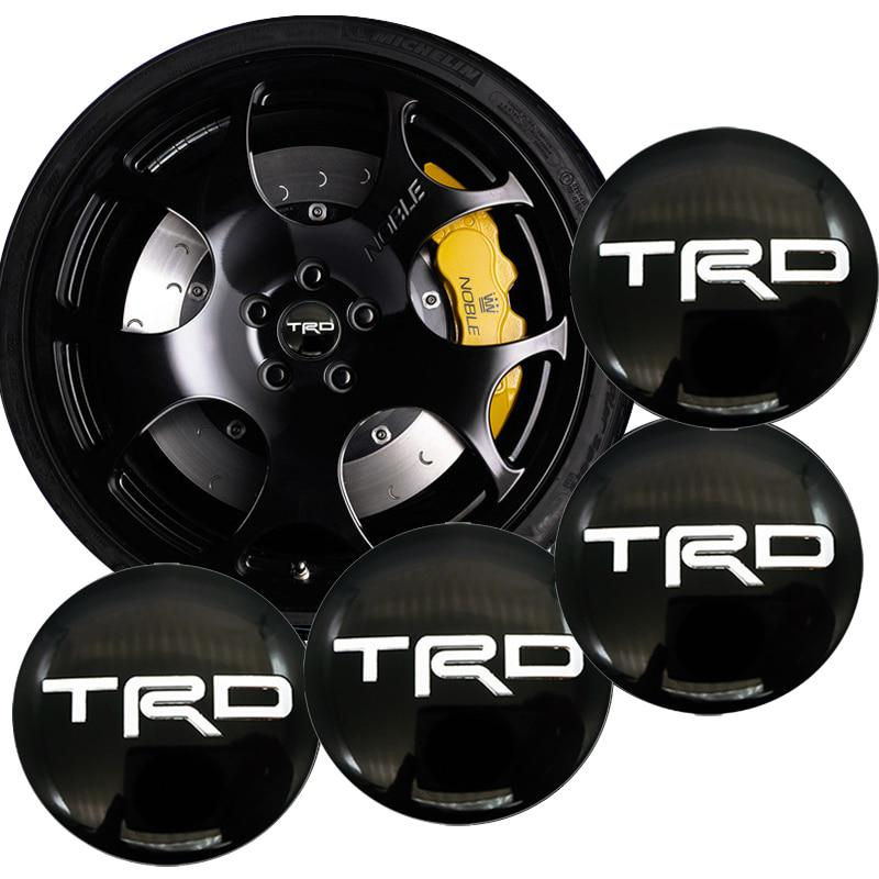 TRD Car Center Cap Emblem Wheel sticker Hub Caps Mags Silver Logo 3D ...
