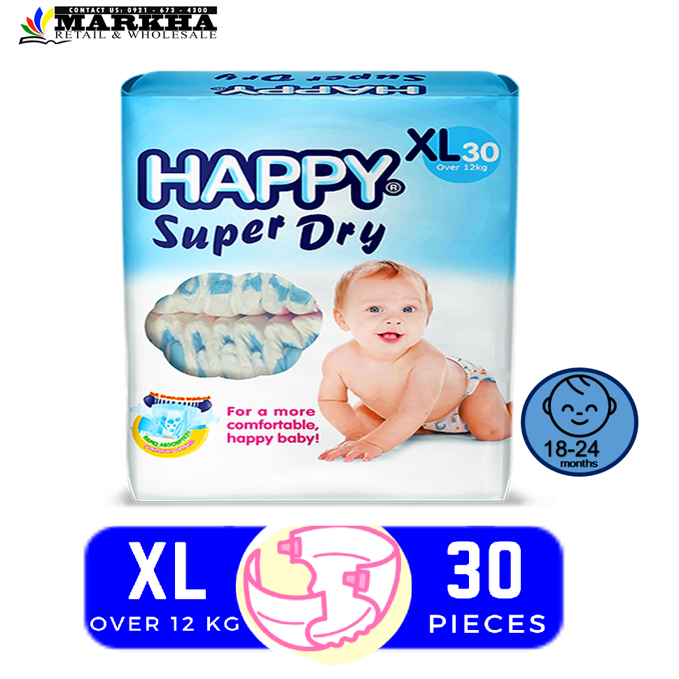 HAPPY BABY SUPER DRY XL DIAPER x30pcs | Shopee Malaysia