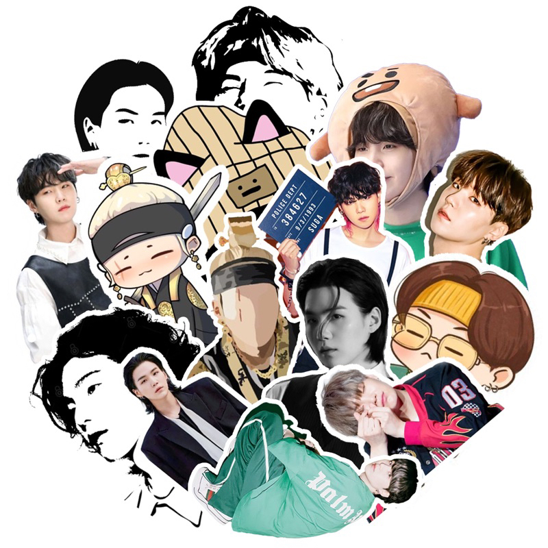 BTS Min Yoon Gi "SUGA" KPOP Sticker Pack (35pcs) | Shopee Malaysia