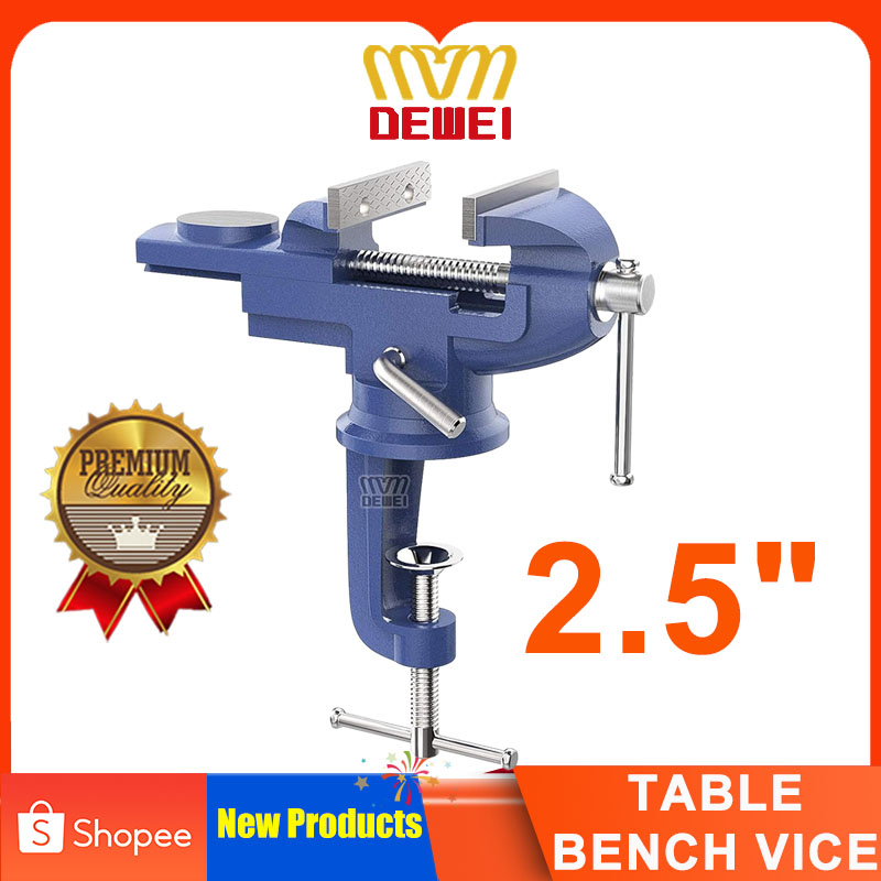 Portable Bench Vice Swivel Table Clamp 60mm | Shopee Malaysia