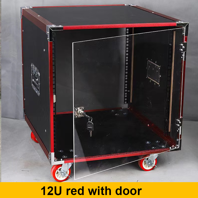 SOKC 12U Flight Case Power Amplifier Rack Empty Cabinet Touring Case ...