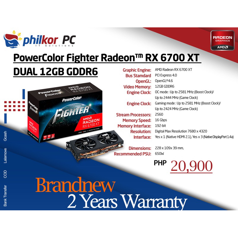 PowerColor Fighter Radeon RX 6700 XT Dual 12GB GDDR6 | Shopee Malaysia