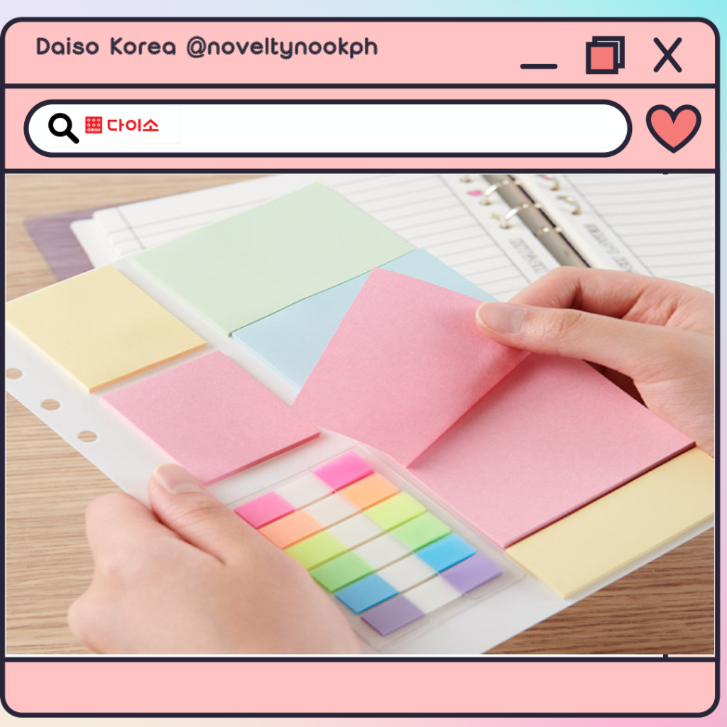 Daiso Korea A5 Sticky Note Memo and Film Index Tabs 300 Sheets | Shopee ...