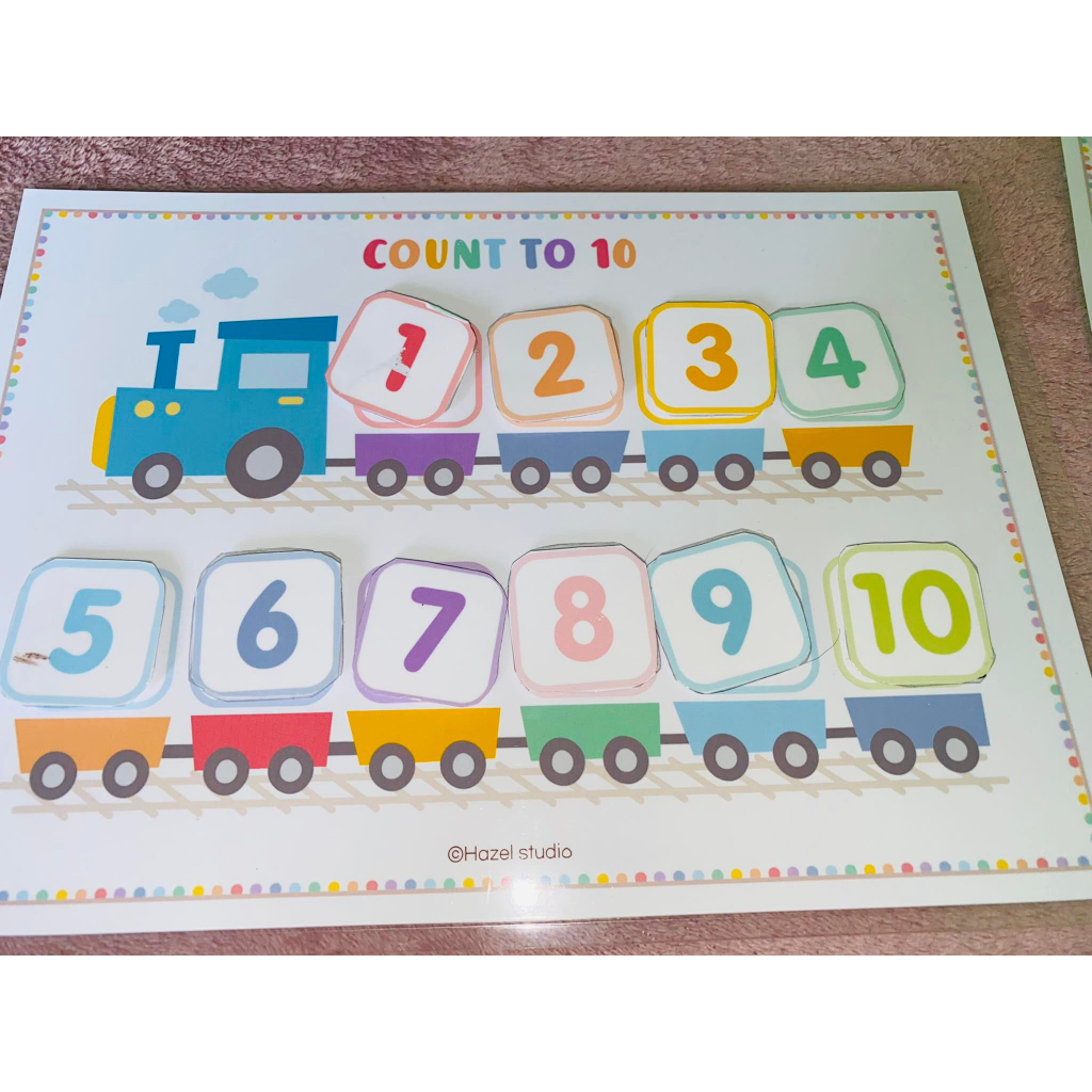 Laminated BusyBooks Learning toCounts from 1-10 Busy Book for kids A4 ...
