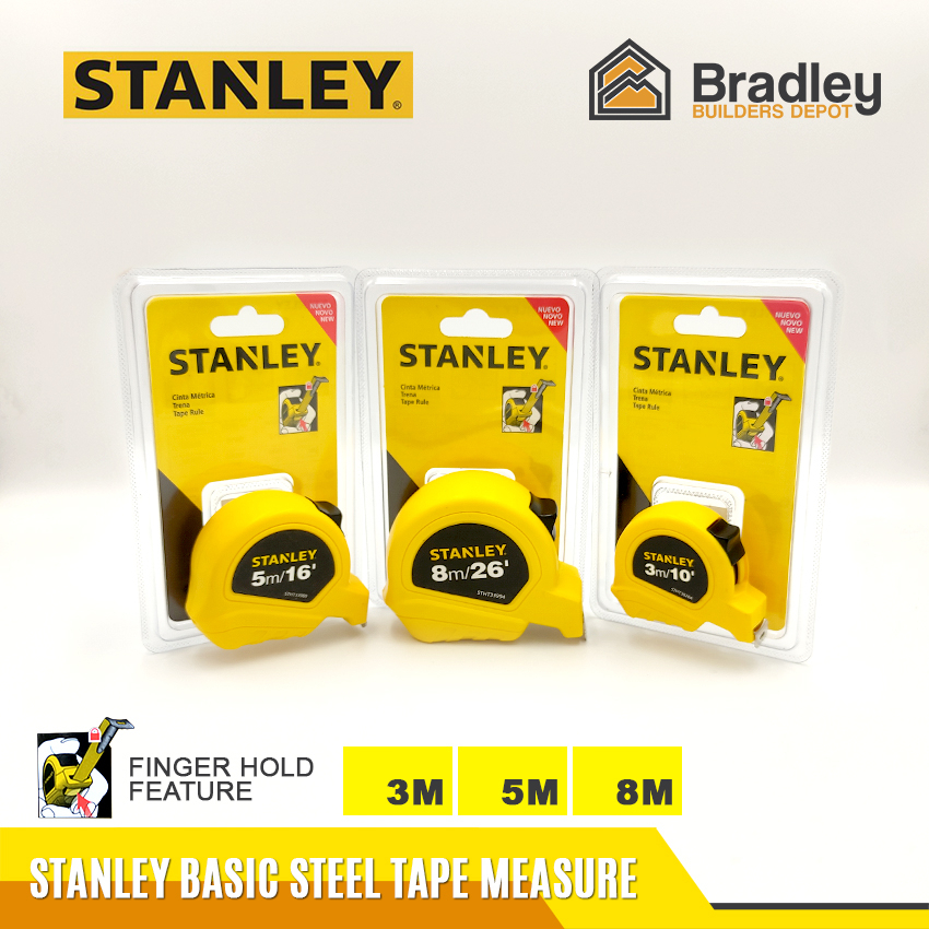 Stanley Basic Series Steel Tape Measure (3m | 5m | 8m) | Shopee Malaysia