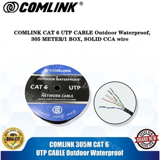COMLINK CAT6 UTP CABLE OUTDOOR Waterproof CCA. NETWORK CABLE LAN CABLE ...