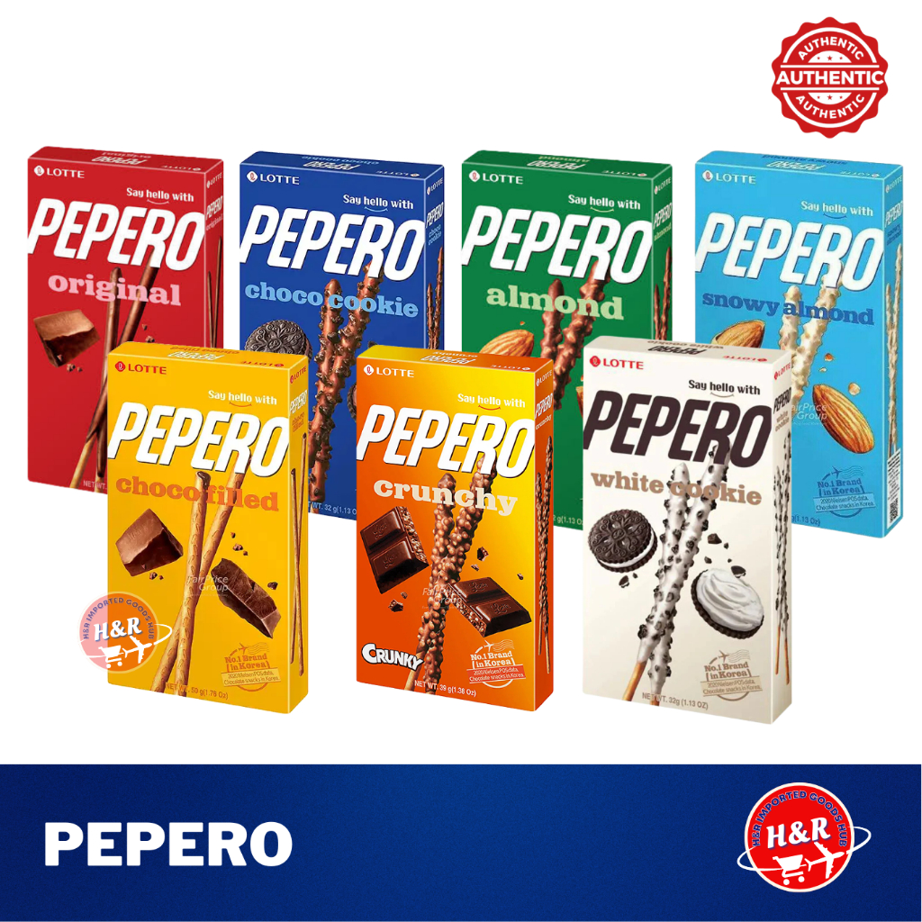 LOTTE PEPERO 47G/ Choco Cookie 32g/ Almond 32g/ Chocofilled 50g ...