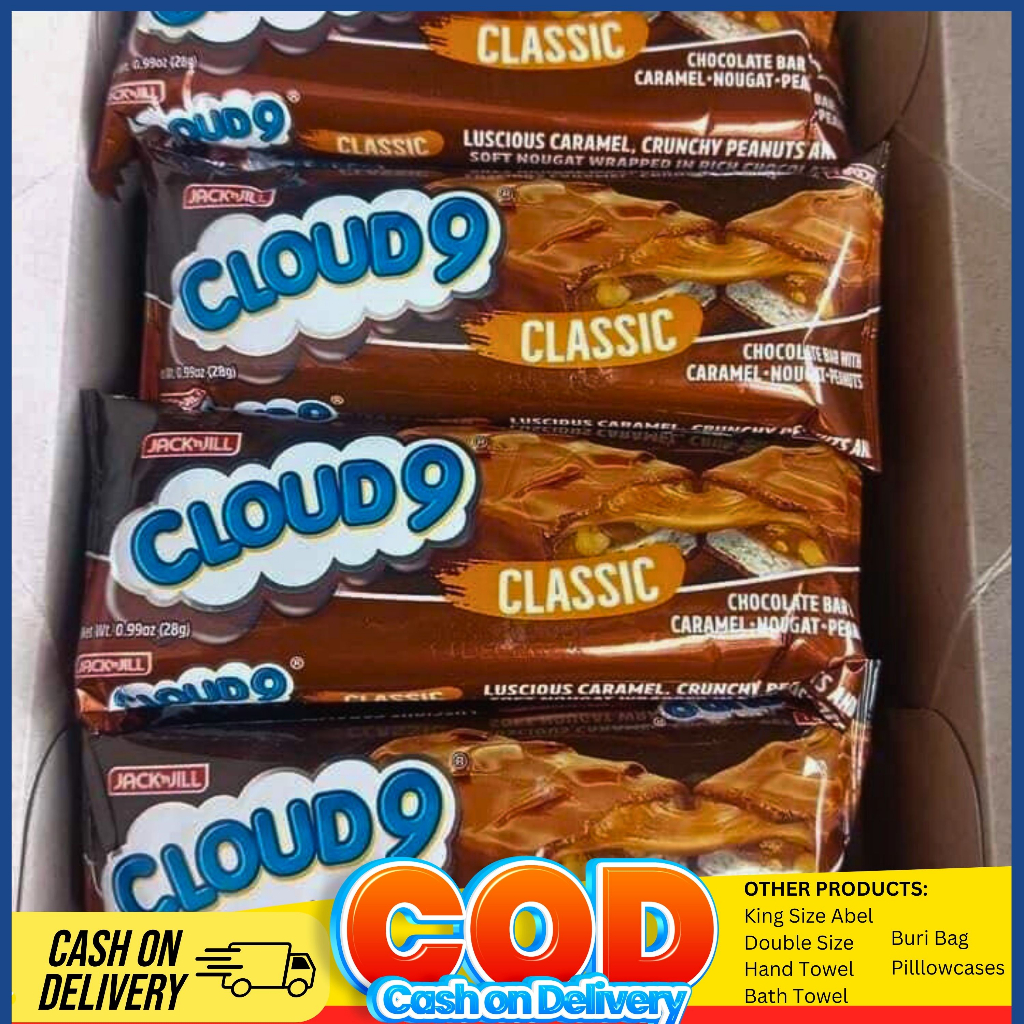 Cloud 9 Classic Bars 12 pcs 1 box (12 X 28G) Chocolate Filipino ...