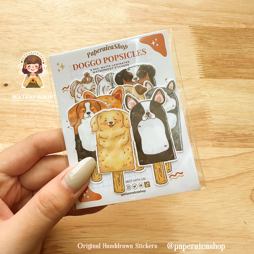 Cute Doggo Popsicles Sticker Pack, Dog Sticker Pack, Foodie Stickers ...